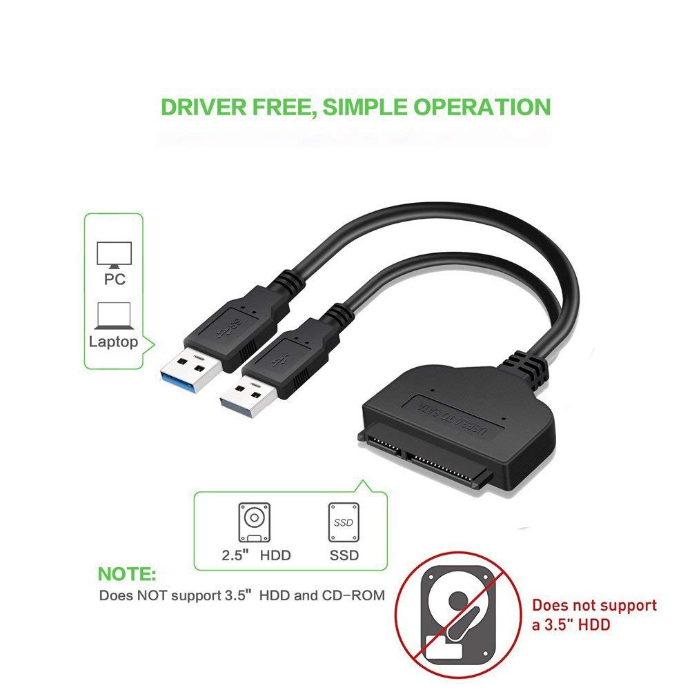 USB 3.0 To Connect SATA 2.5'' Laptop Hard Disk Drive SSD HDD Adapter ...